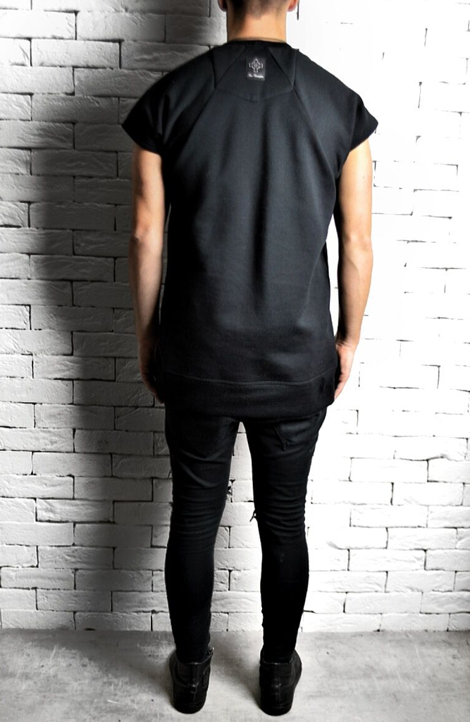 Clown Girl Cut Off Jumper - Black