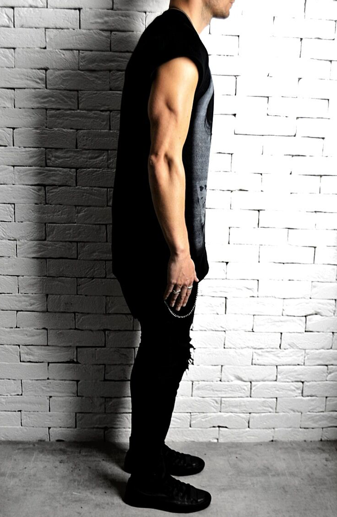 Clown Girl Cut Off Jumper - Black