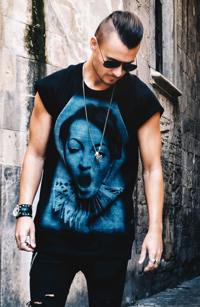 Clown Girl Cut Off Jumper - Black