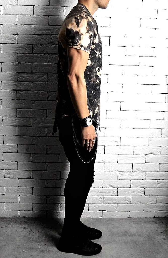 Tie Dye Square Hem T-Shirt | Mens Unique T-Shirts | ETTO Boutique