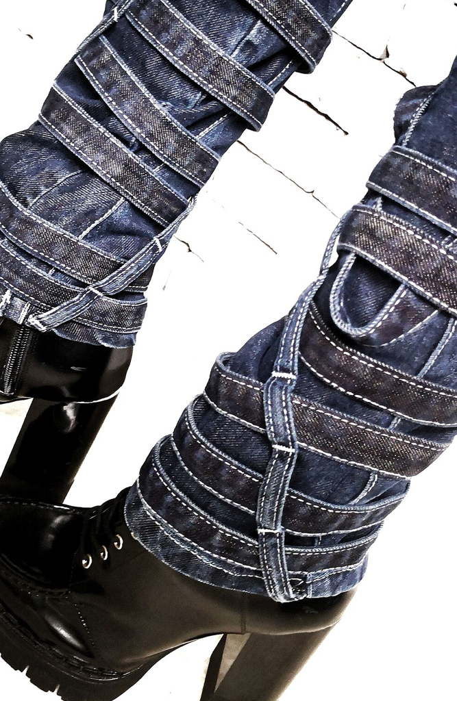 Denim Strap Jeans | Womens Jeans | ETTO Boutique