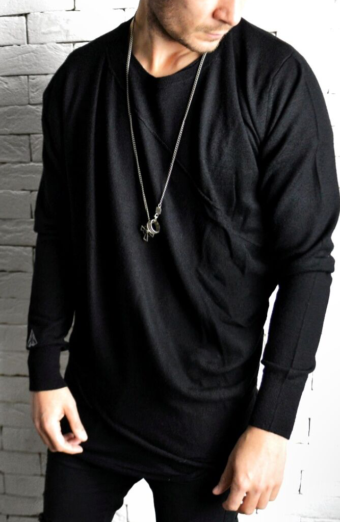Merino Wool Jumper - Black