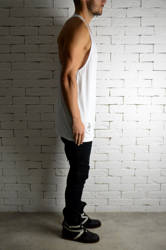Alex Christopher White Ibiza Vest | Mens Vests | ETTO Boutique