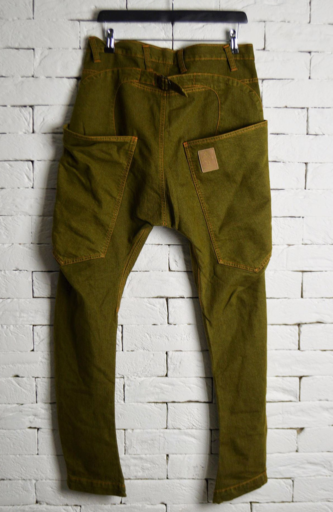 Khaki Side Pocket Jeans | Drop Crotch Jeans | ETTO Boutique