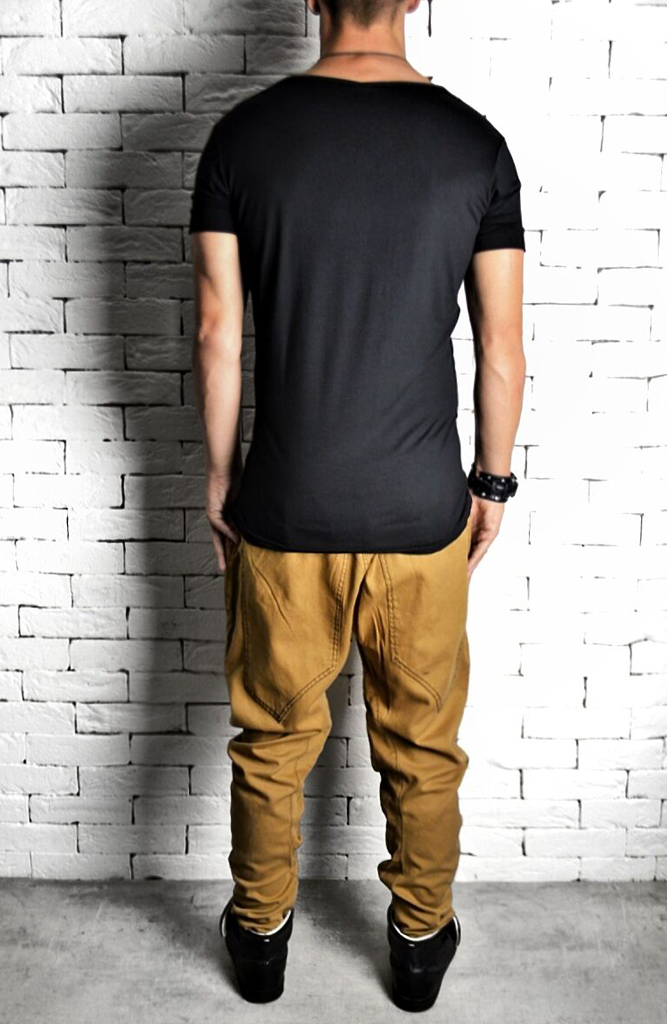 Tan Twisted Skinny Jeans | Mens Drop Crotch Jeans | ETTO Boutique